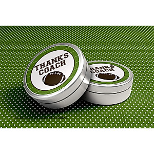 Football Team Coach Appreciation Thank You Sticker Labels, 40 2" Party Circle Stickers by AmandaCreation, Great for Envelope Seals & Gift Bags