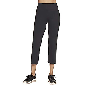 Skechers Women's Go Walk High Waisted Crop Pant, Black, XX-Large