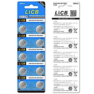 LiCB 40 Pack LR44 AG13 357 303 SR44 Batteries 1.5V Button Coin Cell Battery