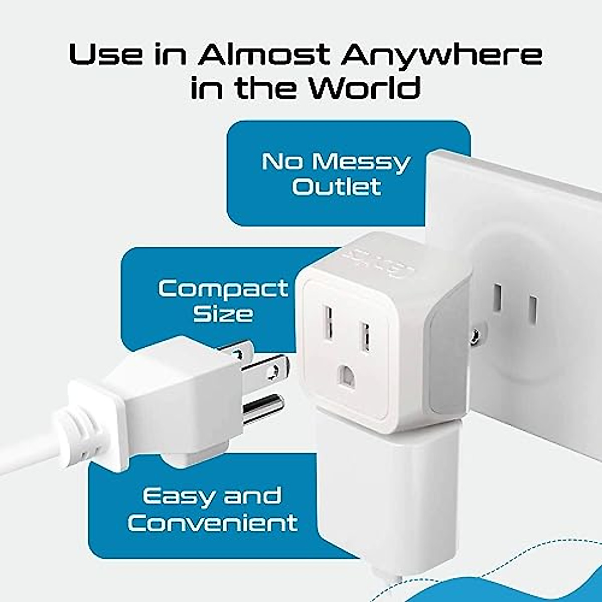 Ceptics World Travel Adapter Set - 2 in 1 USA to Europe, Asia, Africa, India, Japan, Australia, Brazil, China, Israel and more - 11 Pack - Safe Grounded - Works with Cell phones, Laptops, Chargers