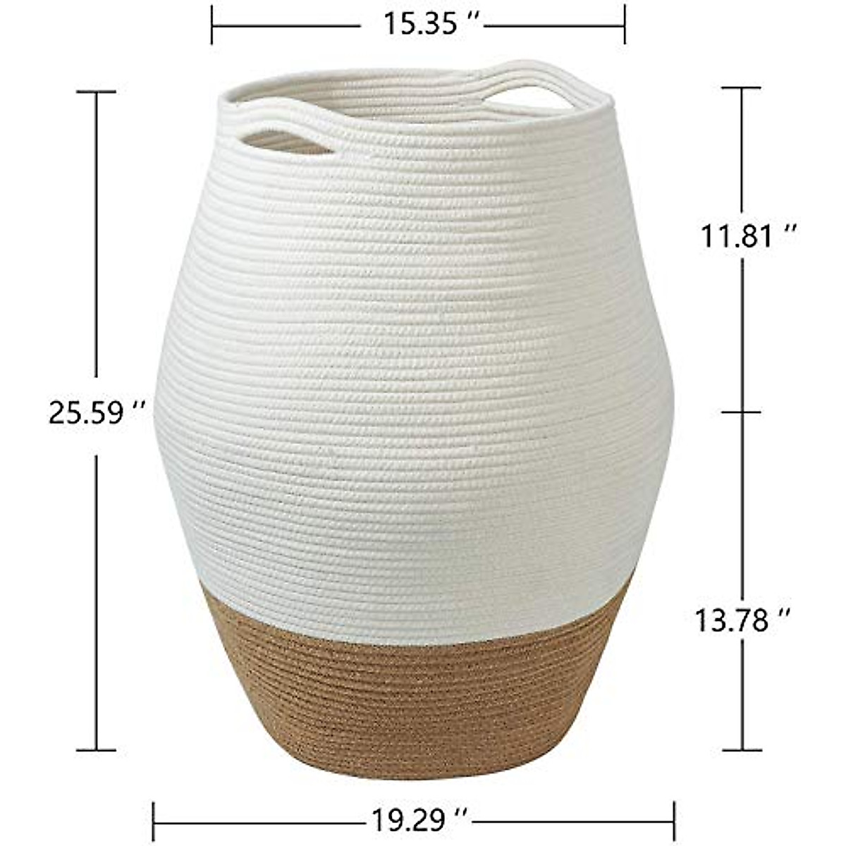 Goodpick Boho Woven Toy Basket And Tall Laundry Hamper (Set of 2)