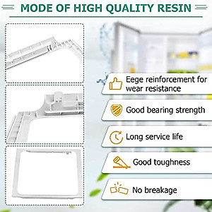 W10861519, W10628698 Deli Drawer Hanger, Meat Drawer Shelf Compatible with whirlpool Refrigerator WRT311/WRT318/WRT148/WRT511 Some models (not all) Part Number: AP5999492, 4382323, PS11731608