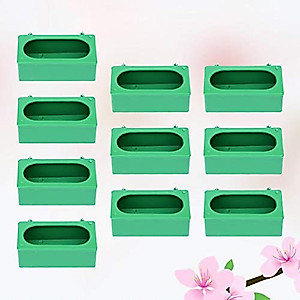 DOITOOL 10Pcs Hanging Food Feeder Bird Water Drinking Dish Cage Hanging Food Dispenser Water Food Feeding Tool for Parrot Pigeon