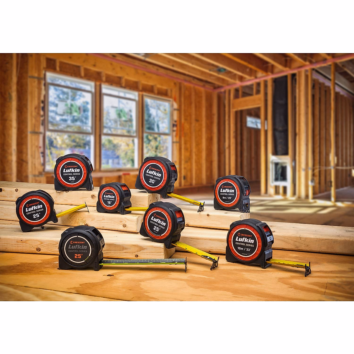 Lufkin 1-3/16 x 25' Command Control Series Yellow Clad Engineers Tape Measure - L1025CD-02