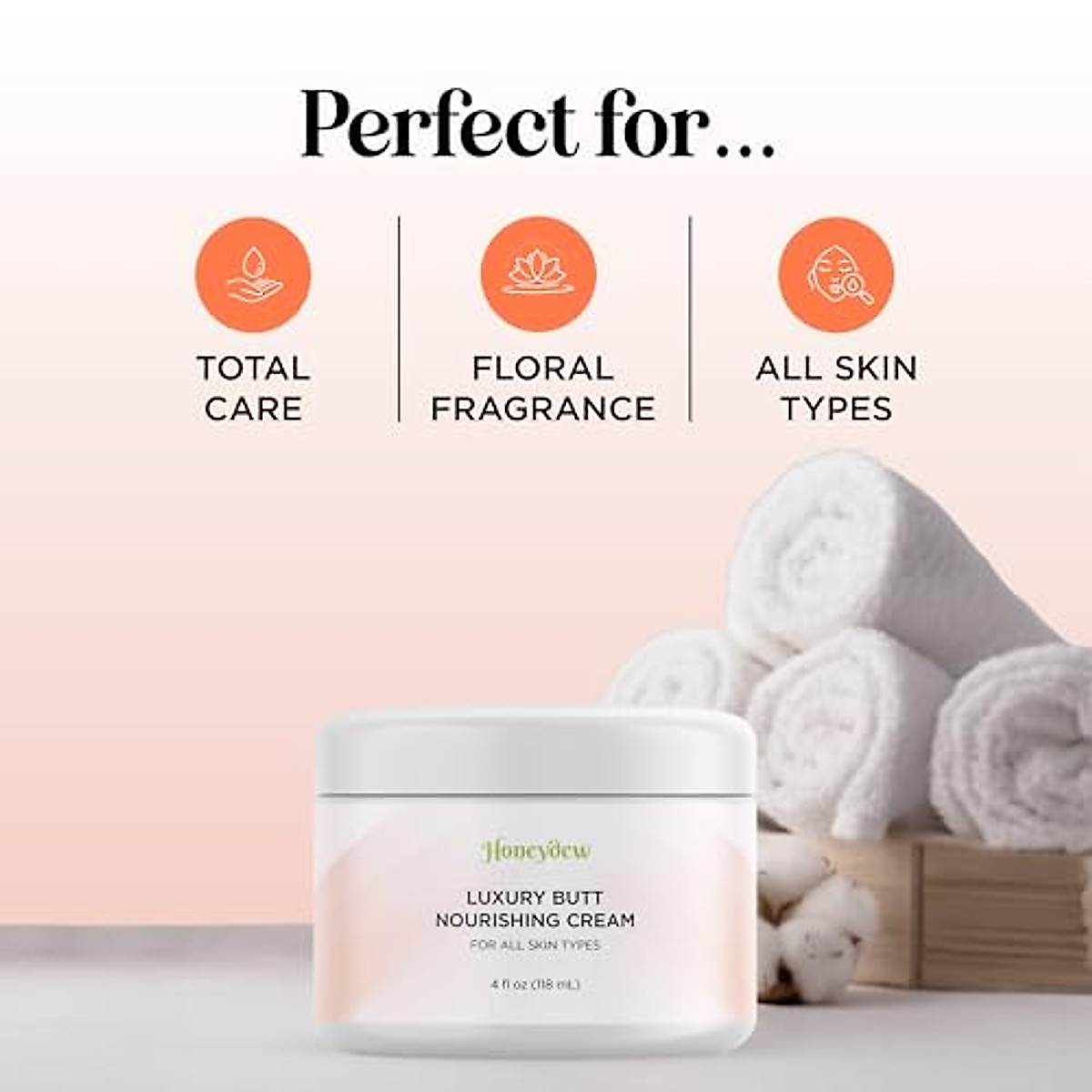 Deeply Moisturizing Butt Enhancement Cream - Firming & Nourishing with Cocoa Butter, Shea, Vitamin E & Coconut Oil (4 Fl Oz)