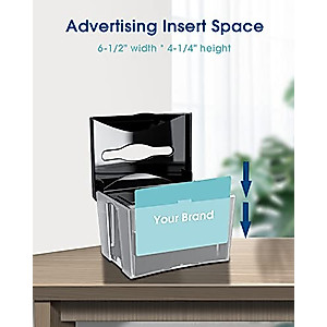 Tabletop Napkin Dispenser, Commercial Paper Napkin Dispensers, Black, 8" x 6.1" x 6.5", CHUANGDIAN