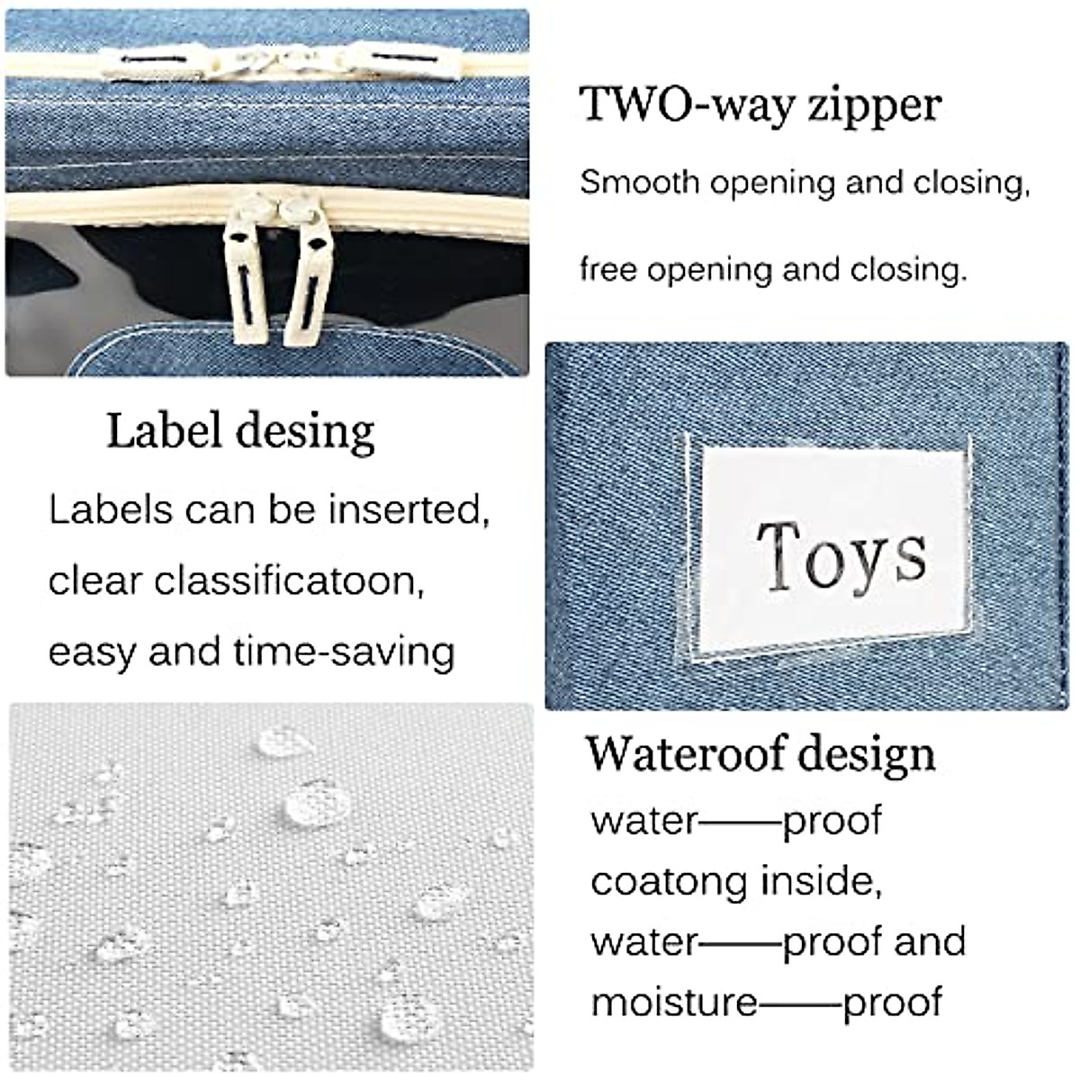 Storage Bins, Foldable,Stackable Clothes Storage Bags,clothes organizer,for Clothes With Large Clear Window Carry Handles, for Bedding, Linen, Clothes (24 L 2 Pack)