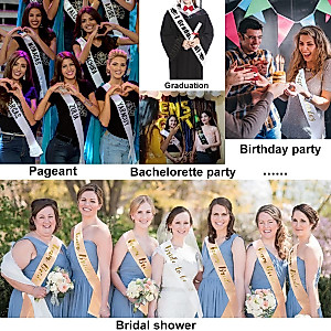 Docooniver 6pcs White Sashes Blank for Pageants,Senior Sashes 2024,Prom Queen Sashes Plain Satin Sashes Custom Personalized Sashes.