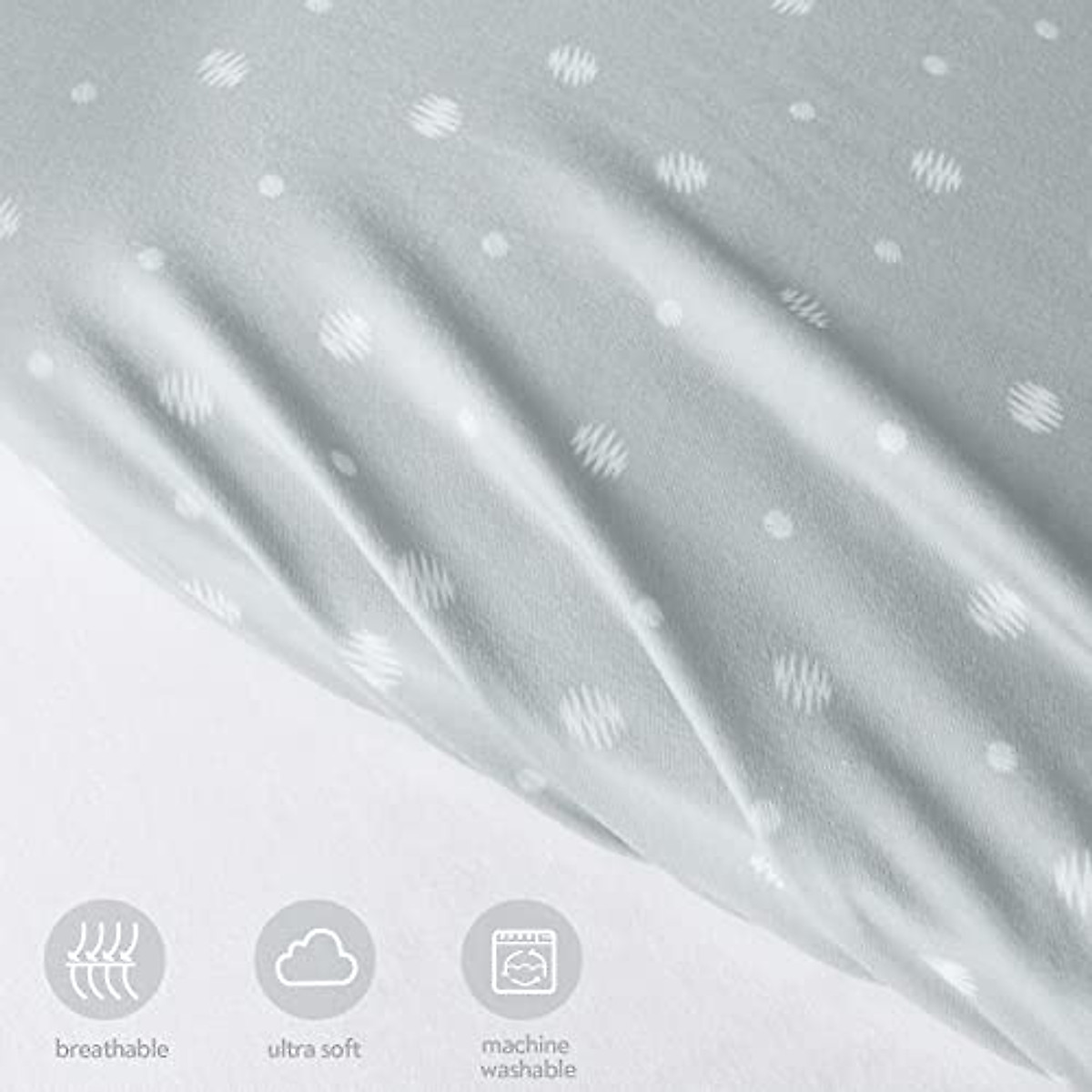 Waterproof Bassinet Mattress Pad Covers and Bassinet Sheets-Fit for Graco Travel Lite Crib, Guava Lotus Bassinet