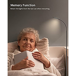 OYU LED Floor Lamp, Floor Lamp for Bedroom, Bright Floor Lamp 1800LM, Stepless Adjustable 2700-6500K, Reading Lamps Floor Standing, Standing Lamp with Touch Control, Led Floor Lamps for Living Room