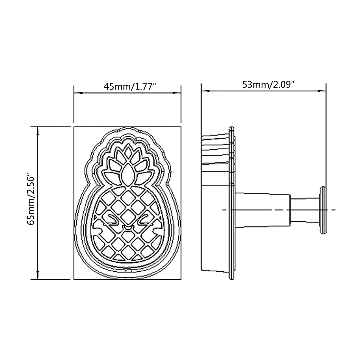 3D Pineapple Plastic Mould Fondant Chocolate Jelly Making Cake Tool Decoration Mold Oven Available DIY Art Cookie Stamp Molds For Baking Christmas
