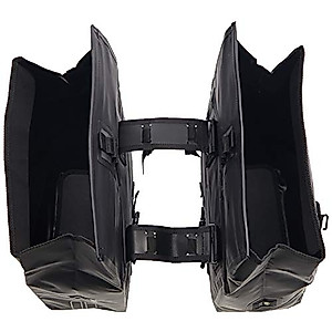 Basil, Urban Dry Double Bag, Double Bag, Solid Black, 50 Litre (17659)