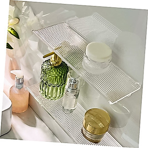 Garneck Acrylic Storage Rack Adhesive Shelf Clear Shelf Plant Wall Shelf Plant Pots Shelf Invisible Ledge Shelf Shower Floating Shelves Wall Mounted Phone Holder Clear Stand Transparent