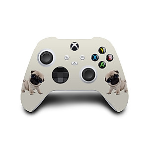 Head Case Designs Officially Licensed Animal Club International Pug Faces Vinyl Sticker Gaming Skin Decal Cover Compatible With Xbox Series S Console and Controller Bundle