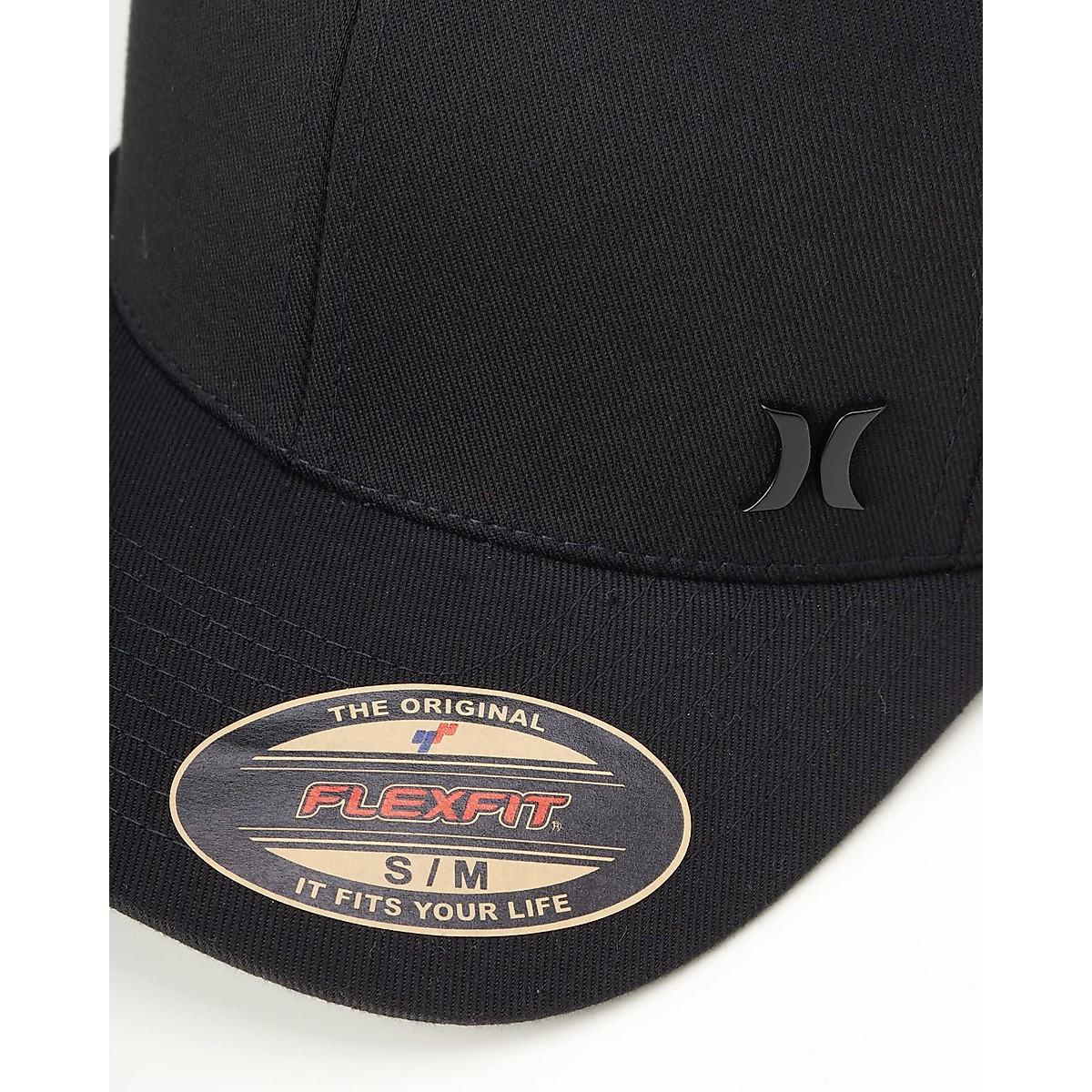 Hurley Men's Baseball Cap - Iron Corp Fitted Hat, Size L/XL, Black