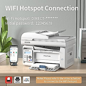 Pantum M6552NW Laser Printer All in One, Print Scan Copy with Mobile Printing and Auto Document Feeder, Monochrome Laser Printer, Speed up to 23 ppm