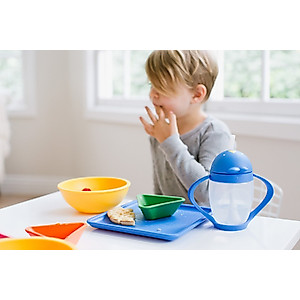 Lollaland Weighted Straw Sippy Cup for Baby:MADE IN THE USA - Transition Kids, Infant & Toddler Sippy Cup (6 months - 9 months) | Shark Tank Products | Lollacup (Brave Blue) w/ Straw Replacement Pack