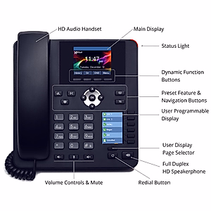 XBLUE Cloud Phone System Bundle with (3) IP Phones & (6) Months of XBLUE Cloud VoIP Telephone Service w/Auto Attendant, Voicemail to Email, Cell Phone & Remote Extensions, Call Queuing, Call Record