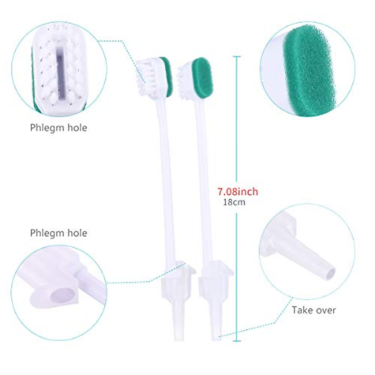 wellgler Oral Care Single Use Suction Swab Toothbrush（20pcs）