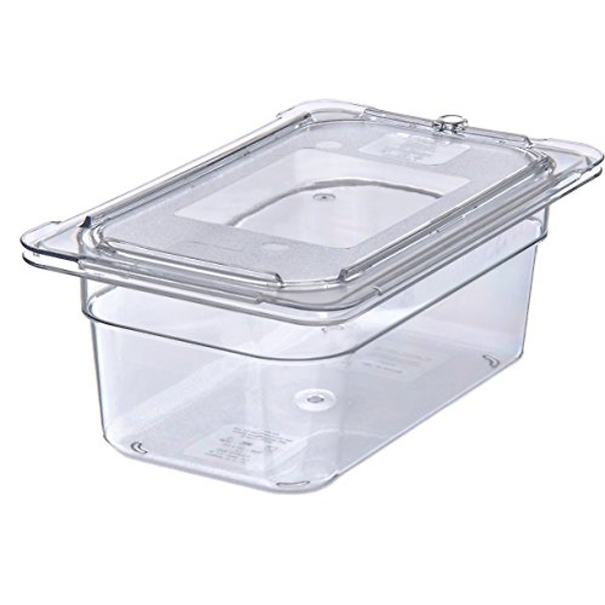 Carlisle FoodService Products Plastic Food Pan 1/4 Size 4 Inches Deep Clear