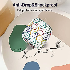 R-fun AirPods 3rd Generation Case Cover,Cute Flroal Clear TPU Protective Case for Women Girls with Keychain Compatible with Apple AirPods 3 Charging Case,Smile