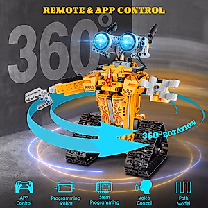 OASO STEM Projects for Kids Ages 8-12, Remote & APP Controlled Robot Building Toys Birthday Gifts for Boys and Girls (468 Pieces)