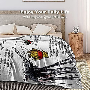 Anime Blanket Flannel Fleece Throw Blankets Best Friend Super Soft Cozy Warm Plush Bedding for Sofa Living Room Bedroom 50"x40"