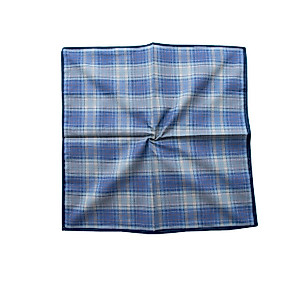 CoCoUSM Mens Cotton Handkerchiefs Plaid Handkerchief for Men Pocket Squares 3PCS