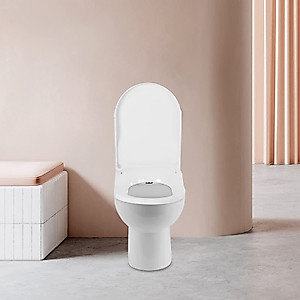 Toilet Seat Bidet, Bidet Seats, Non-Electric Bidet Toilet Seat, Fits Elongated Toilets, White, Dual Nozzle System - Bidet with Easy Installation
