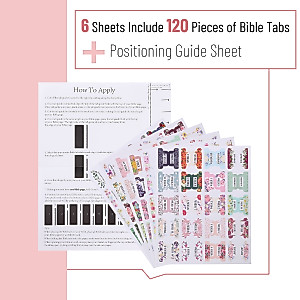 Mr. Pen- Bible Tabs, 121 pcs, Floral Design, Laminated Bible Tabs for Study Bible, Bible Tabs Old and New Testament Bible Book Tabs, Bible Tabs for Women, Tabs for Bible, Bible Index Tabs