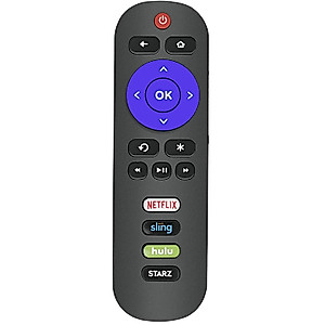 Universal Remote Control for Roku TV, Compatible with TCL/ONN/Element/Westinghouse/Philips/Jvc/RCA/Sanyo Roku Smart TVs