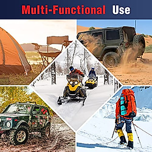 KioGro 32-inch Snow Shovel - 3 Piece Aluminum Folding Shovels Snow Removal for Car Driveway with Ice Scraper and Portable Bag (Snow Shovel-Portable Design)