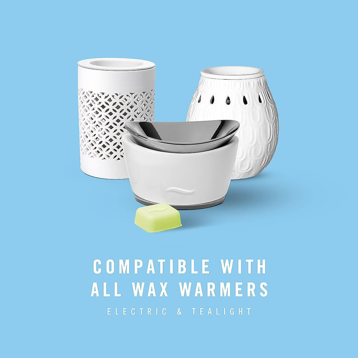 Febreze Wax Melts Wax Warmer Cubes, 2.5 oz. Pack of 6, Guava & Vanilla, Downy April Fresh, Gain Original Scent, (6 Cubes Each), Odor-Fighting Scented