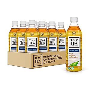 Teas' Tea Unsweetened Golden Oolong Tea 16.9 Ounce (Pack of 12), Sugar Free, 0 Calories
