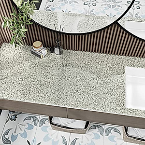 Granite Contact Paper for Countertops Grey Marble Wallpaper Peel and Stick Waterproof Self Adhesive Removable Wallpapers Decorative Vinyl Wall Paper Roll for Kitchen Cabinets Shelf 24'' x 118''