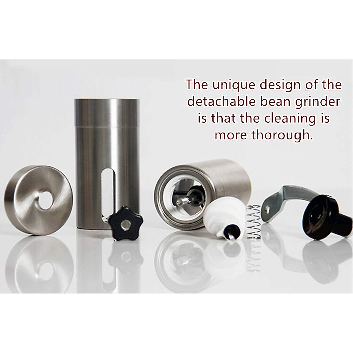 SFXFJ Manual Burr Coffee Grinder - Adjustable Settings for French Press, Espresso, Drip Coffee, Turkish Brew - Stainless Steel Handheld Grinder