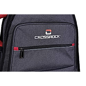 Crossrock CRSG107D Dreadnought Guitar Bag, 10mm Padding, Backpack Available, Dark Grey (CRSG107DGR)