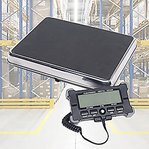 LOYALHEARTDY 440lb Digital Shipping and Postal Scale, with Heavy Duty Stainless Steel Large Platform, Industrial Floor Scale 2 AAA Batteries Include 12.4"X 9.8"