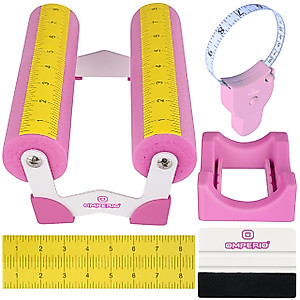 OMPERIO Cup Cradle for Crafting Tumbler, Cup Cradle for Tumblers with Felt Edge Squeegee to Apply Vinyl Decals with Measurements for Mugs (Pink)