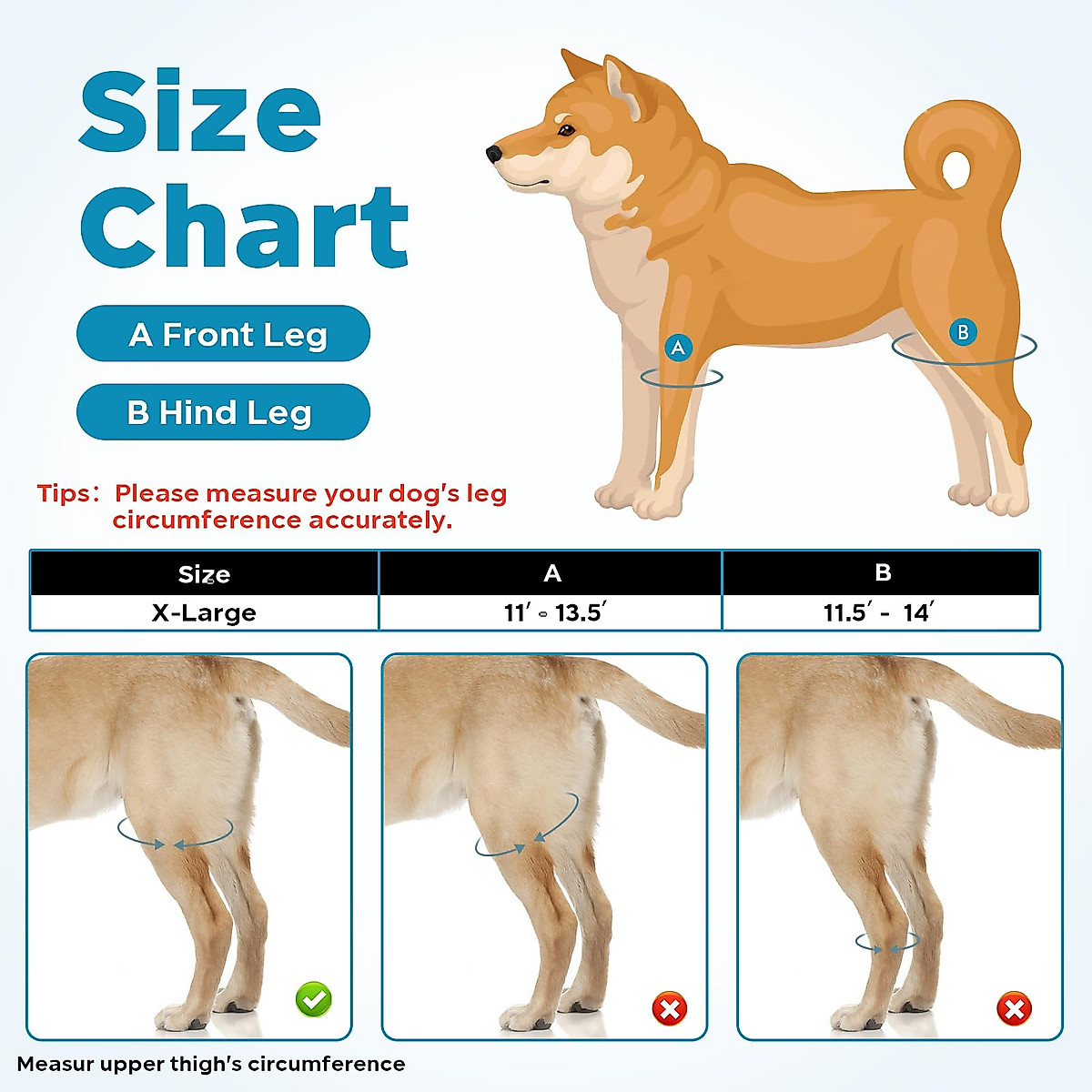 Ceuku Dog Knee Brace for ACL Hind Leg, Dog Leg Braces for Back Leg with Metal Spring Support, ACL Brace for Dogs Rear Leg Tear CCL with Dog Pull Collar, Support for Medium and Large Dogs（Size XL）