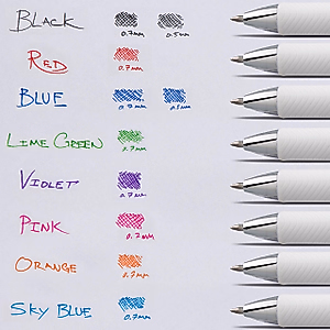 Pentel EnerGel Pearl RTX Retractable Liquid Gel Pen, (0.5mm), Fine Line, Needle Tip, Blue Ink, Box of 12 (BLN75PW-C)