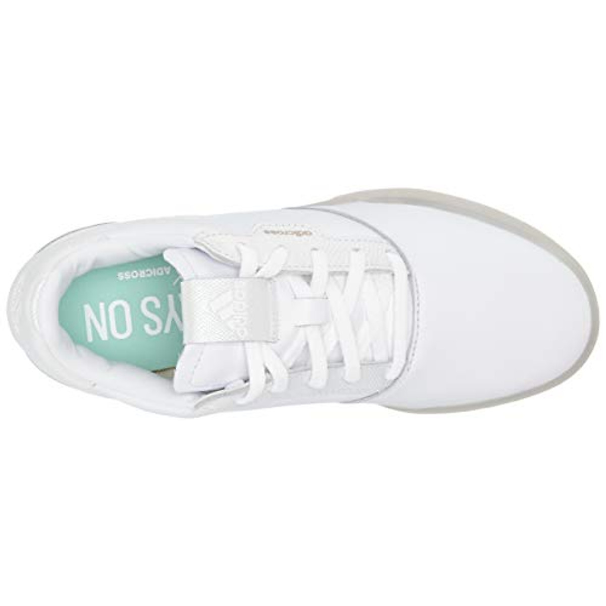 adidas womens Golf Shoe, White/White/Clear Mint, 7.5 US