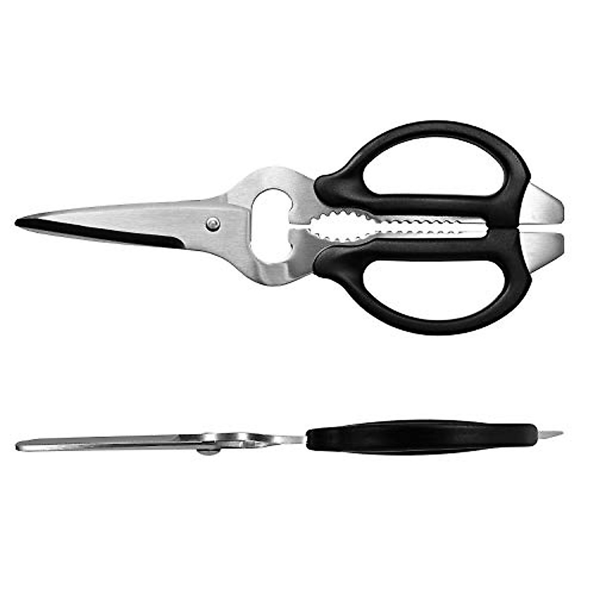Seki Japan Multifunctional Kitchen Scissors, Stainless Steel Blade Soft Grip Shears for Left-handed
