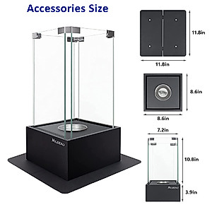 Bio Ethanol Fireplace Smokeless Portable Tabletop Fire Pit for Indoor Outdoor Garden Decor, Portable Tabletop Fireplaces