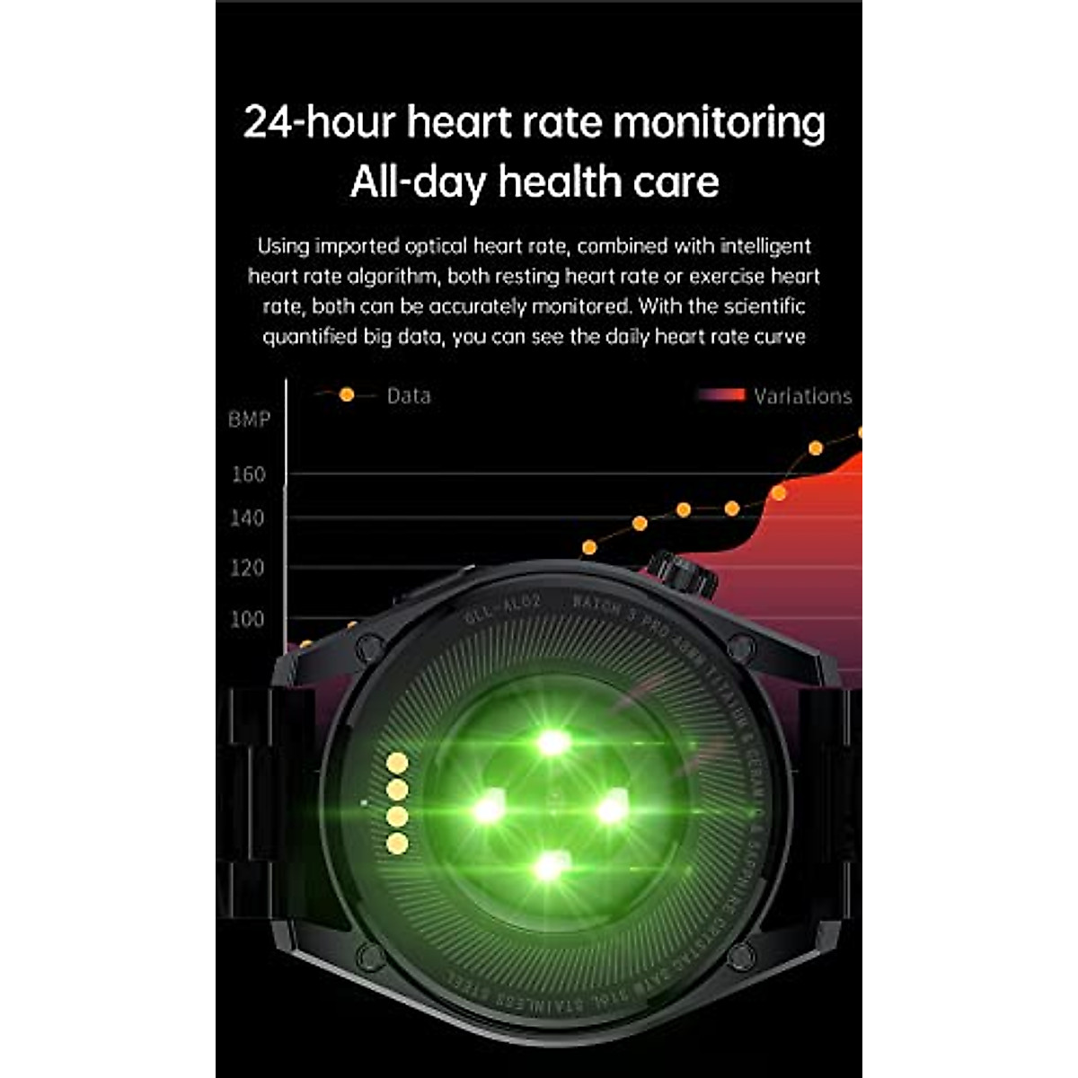 NW HANDA HK3 Pro Smart Watch for Men Women, Fitness Tracker Smartwatch with Heart Rate Blood Pressure Sleep Monitor Pedometer Bluetooth Call IP68 Waterproof Activity Tracker (Black+Brown)