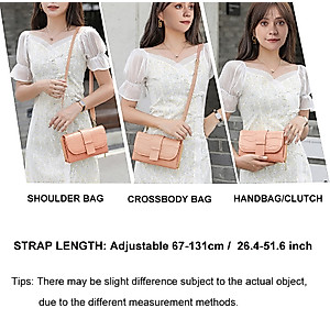 VINMEN Crossbody Phone Bag, Wrist Wallet Handbags, Leather Clutch Bag Evening Bag for Women and Girls (Pink)