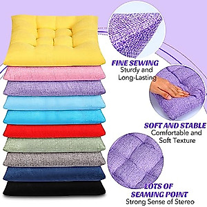 Geetery 20 Pieces Floor Cushions Flexible Seating for Classroom Colorful Elementary Square Seat Pillows Seating 15.75 Inch Classroom Seating for Kids Adult Classroom Home Office Chair Supplies