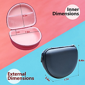 Headphone Case Compatible with Beats Studio Pro/Beats Solo 4 / Beats Studio 3 / Beats Solo 3 / Beats Solo 2 and for TOZO HT2 On-Ear Bluetooth Headphones - Peacock Green+Mint Green