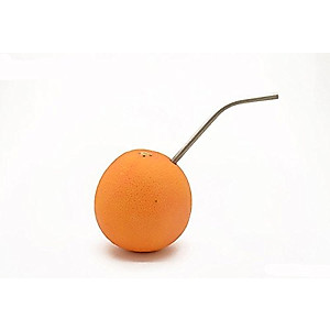 Titanium Super Strong Lightweight Drinking Metal Straws Pack of 4 + 4 Cleaning brush