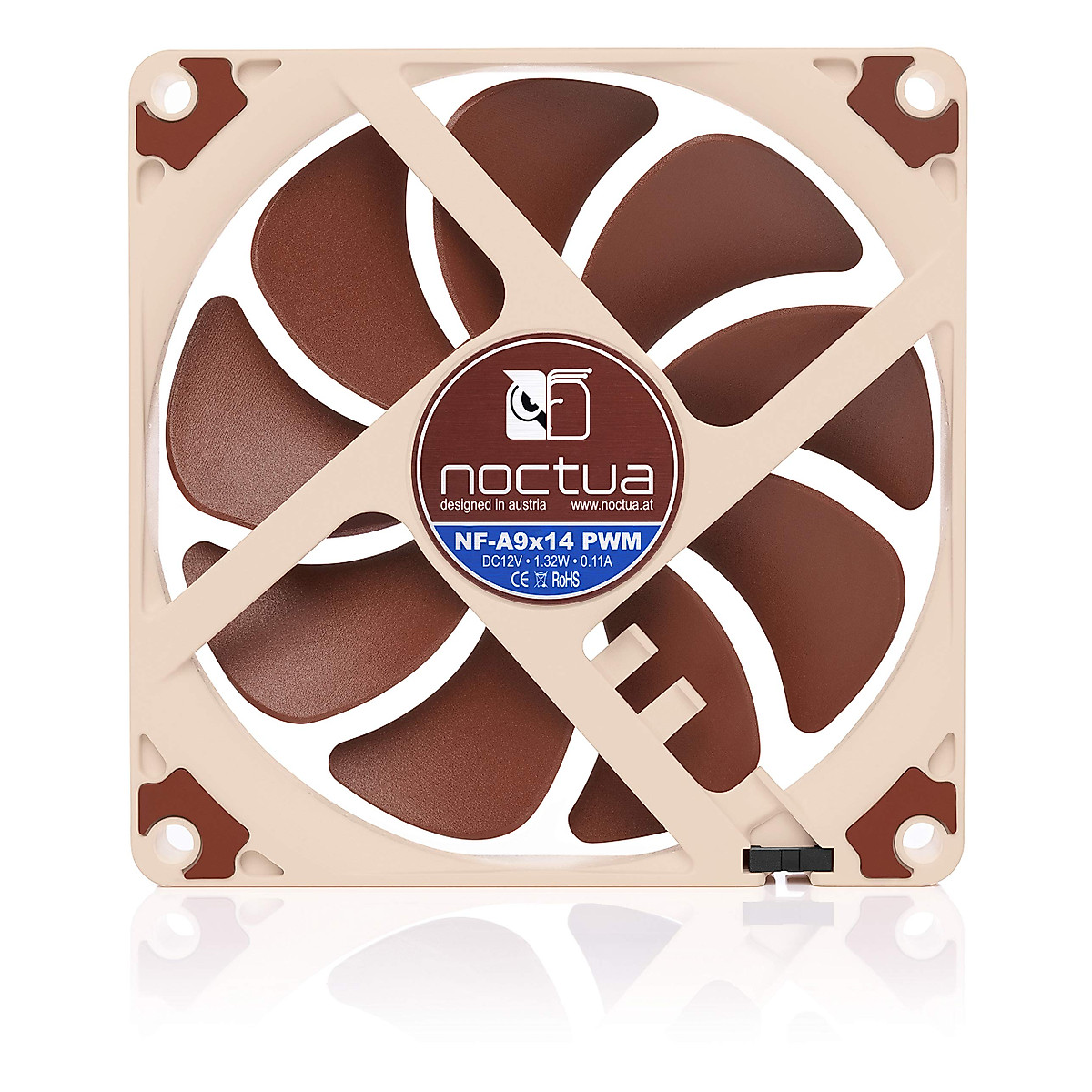 Noctua NF-A9x14 PWM, Premium Quiet Fan, 4-Pin (92x14mm, Brown)